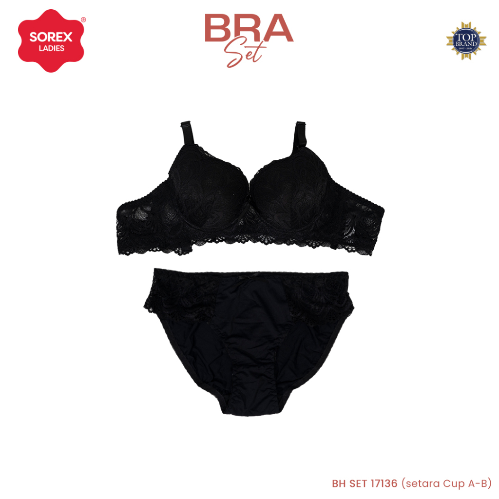 Jual Sorex Bra Set Brukat Busa Sedang Kawat Kait 3 Setara Cup A-B CD ...