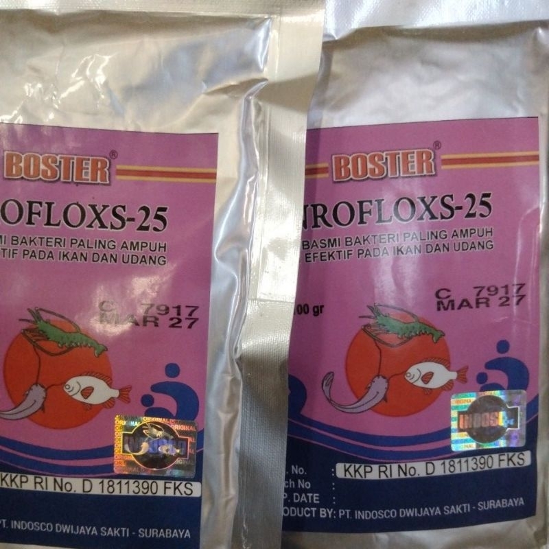Jual SERBUK BOSTER INROFLOXS 25-100GRAM ANTIBIOTIK IKAN UDANG DLL ...