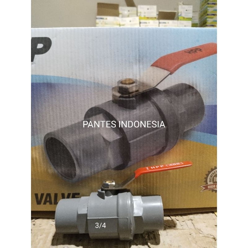 Jual STOP KRAN AIR TEBAL POLOS 1/2" & 3/4" / BALL VALVE PVC GAGANG GAGANG STAINLESS / Ball Valve ...