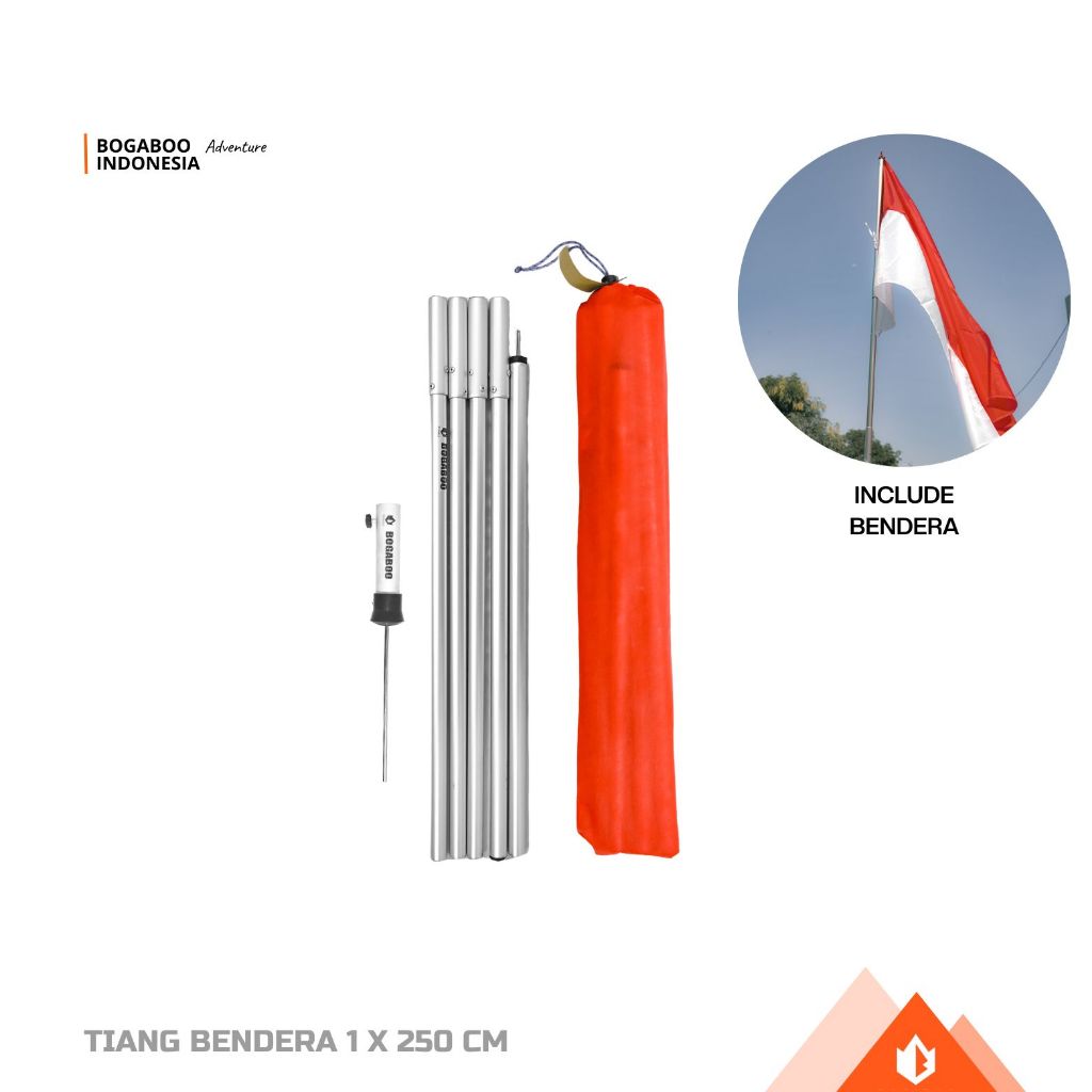 Jual PAKET Tiang Bendera Bogaboo 3 Meter Dan 2,5 Meter - Tiang Bendera ...