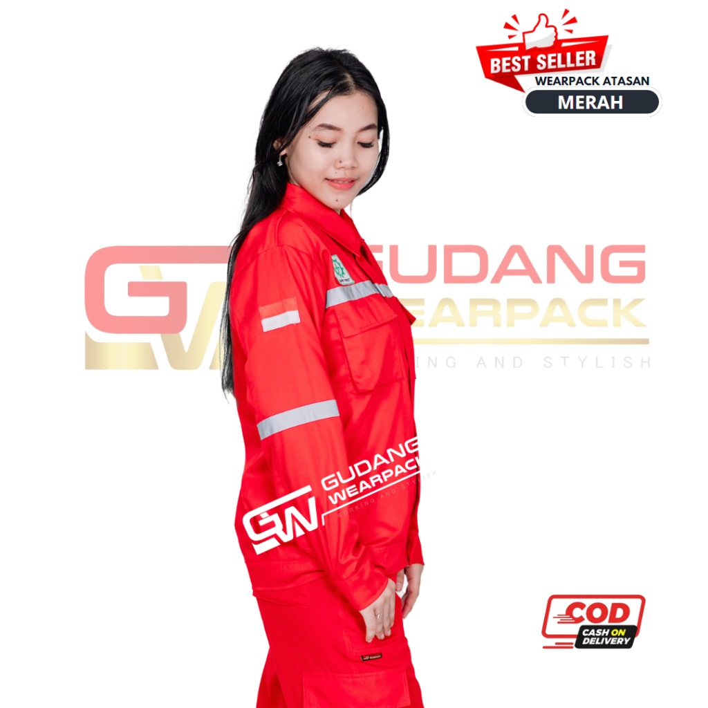 Jual Wearpack Atasan Warna Merah Polos (baju kerja) - gudang wearpack ...