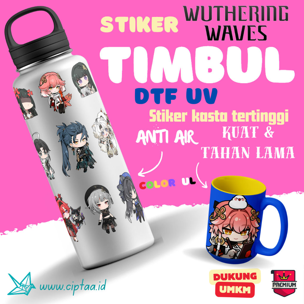 Jual Sticker Wuthering Waves WUWA - Stiker Timbul DTF UV Changli ...