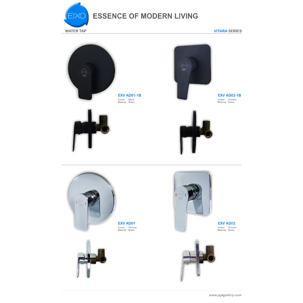 Jual EIXO Vitara Stop Keran Tanam Kran Mandi Dinding Toilet Panas ...