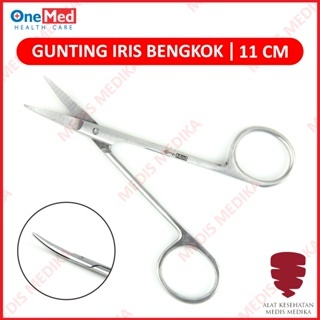 Jual Gunting Iris Bengkok Lurus 11cm Tajam Lurus Bengkok 14cm Stainless ...