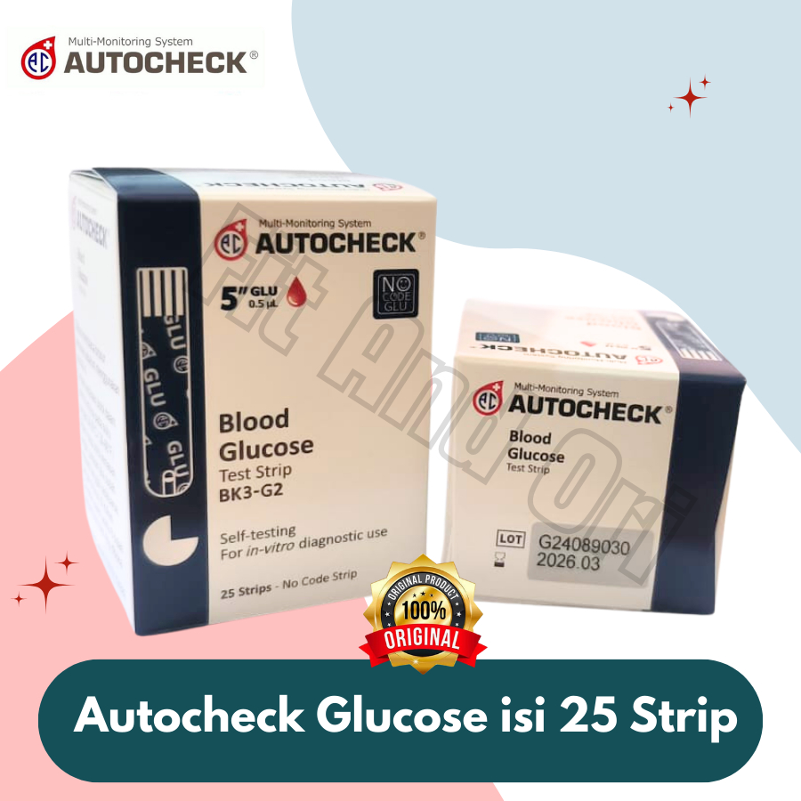 Jual STRIP AUTOCHECK GULA DARAH / GLUCOSE / STRIP GULA DARAH Auto check ...