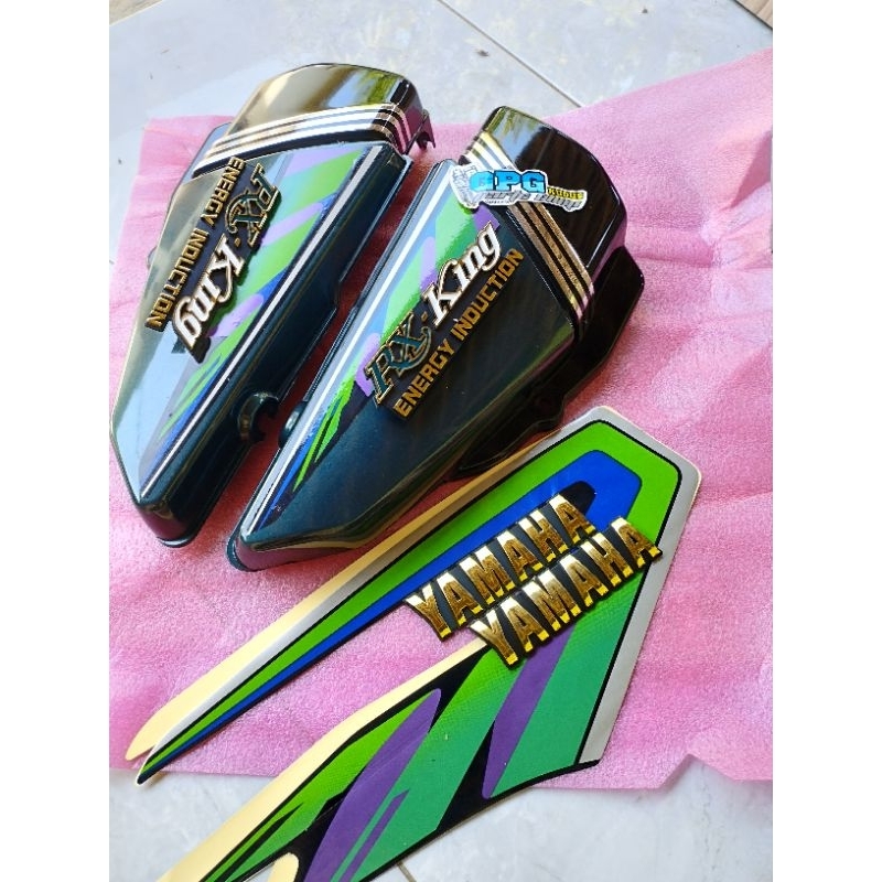 Jual Dop Accu Box Tutup Aki RX King 1997 Hijau Botol Set Emblem dan ...
