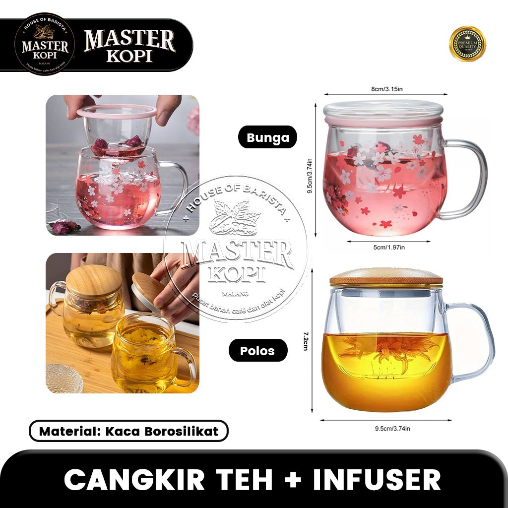 Jual Gelas Cangkir Teh Dengan Infuser Tea Mug With Infuser (1 pcs ...