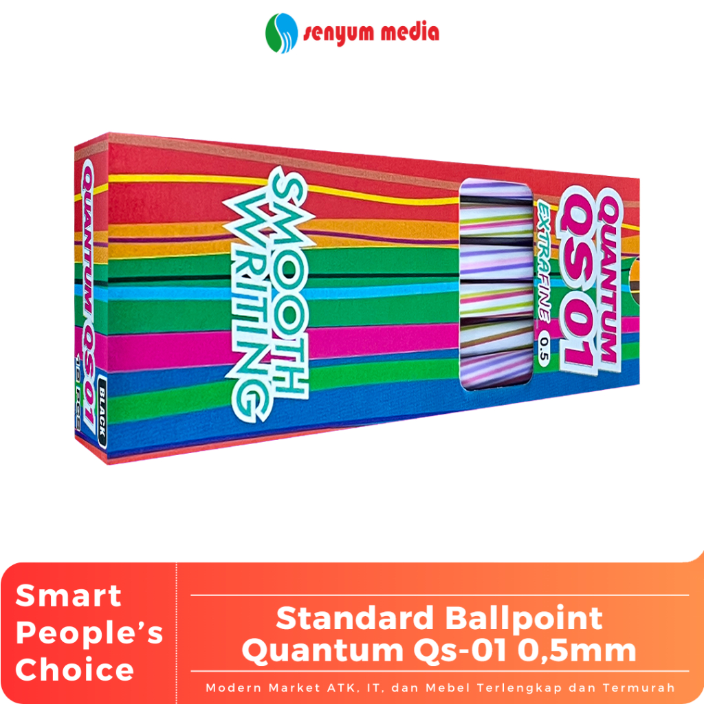 Jual Standard Ballpoint Quantum Qs-01 0,5mm (1 Pack Isi 12 Pcs) (S:DZN) | Shopee Indonesia