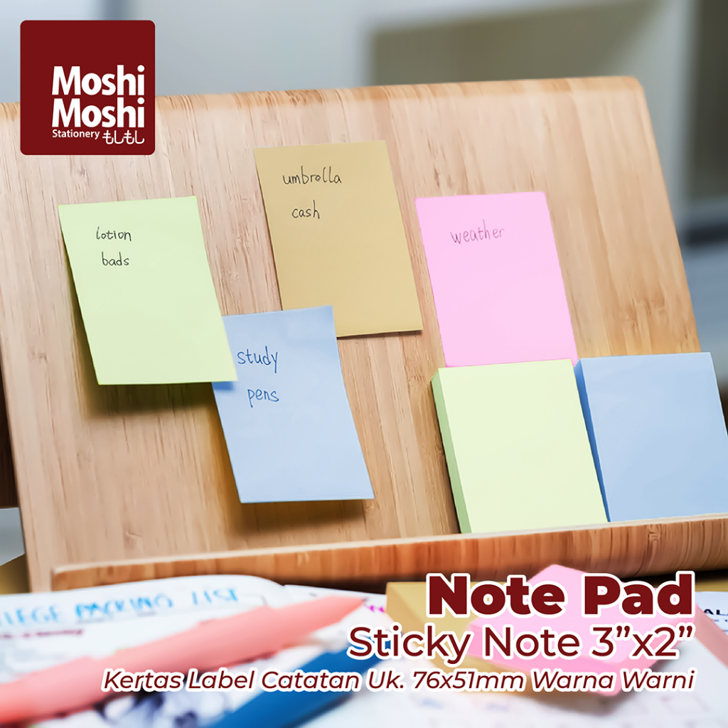 Jual Sticky Note Pad 3" x 2" Colors 100 Sheet Stiker Kertas Memo Label ...