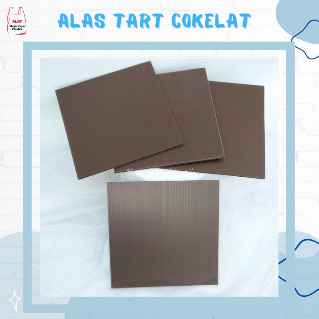 Jual Alas tart 16 cm Tatakan Kue Kotak Coklat Plastik Impra Board ...