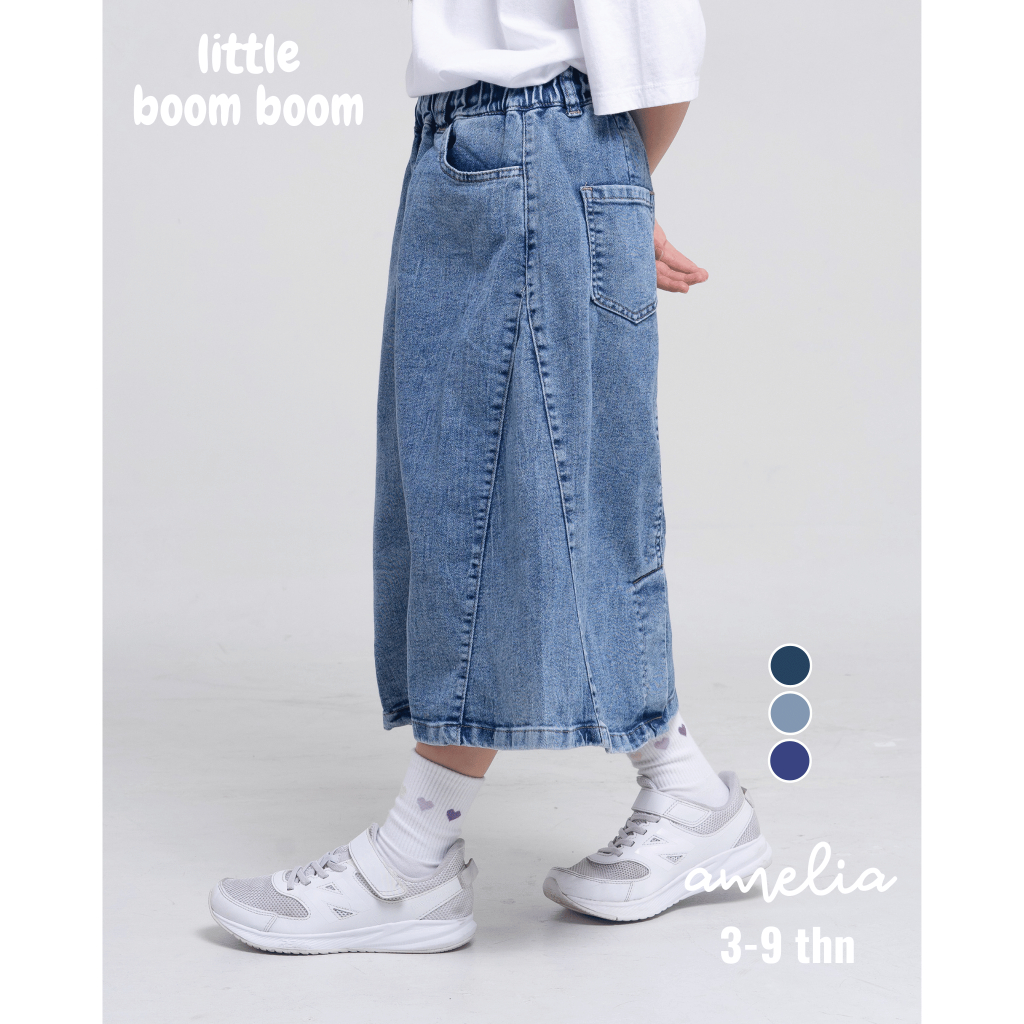 Jual LITTLE BOOM BOOM - Rok Jeans Anak Perempuan Panjang 7/8 Midi ...