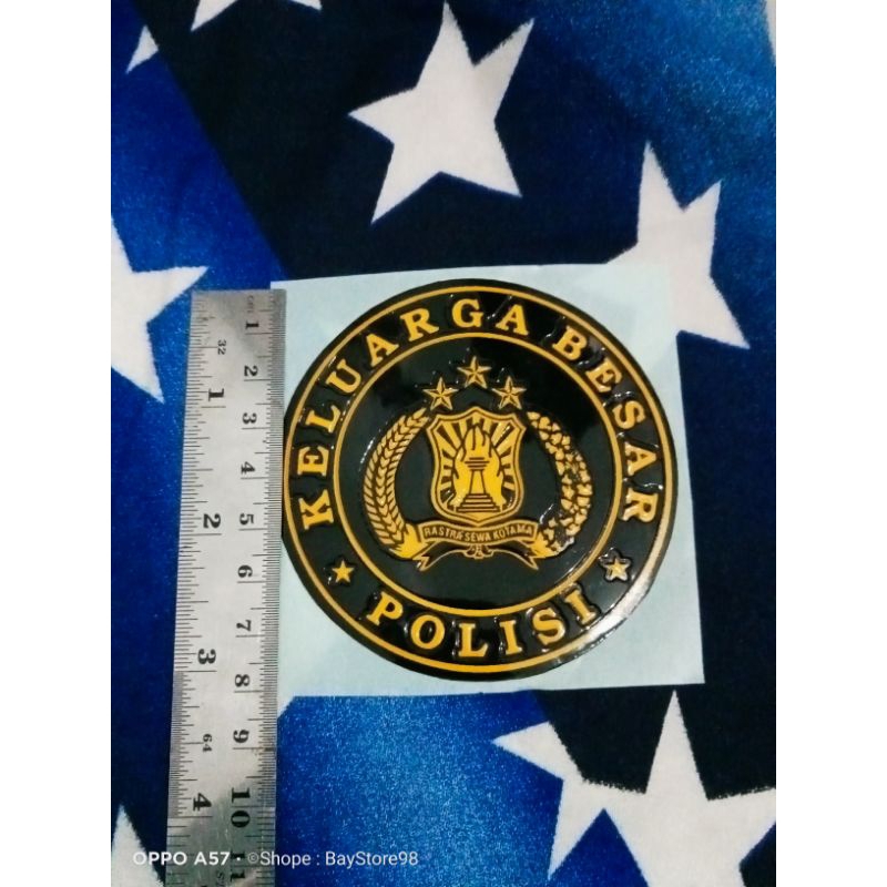 Jual Stiker Embos Keluarga Polisi bulat pasang Mobil/Motor | Shopee ...