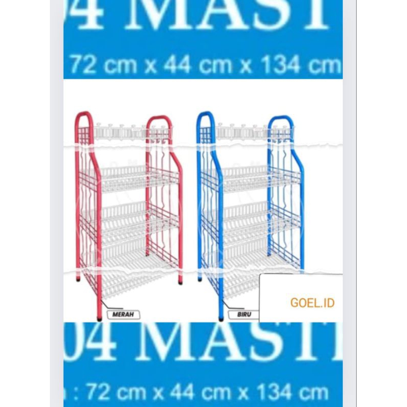 Jual RAK PIRING MASTER 4 SUSUN ORIGINAL / RAK PIRING JADUL /Rak piring ...