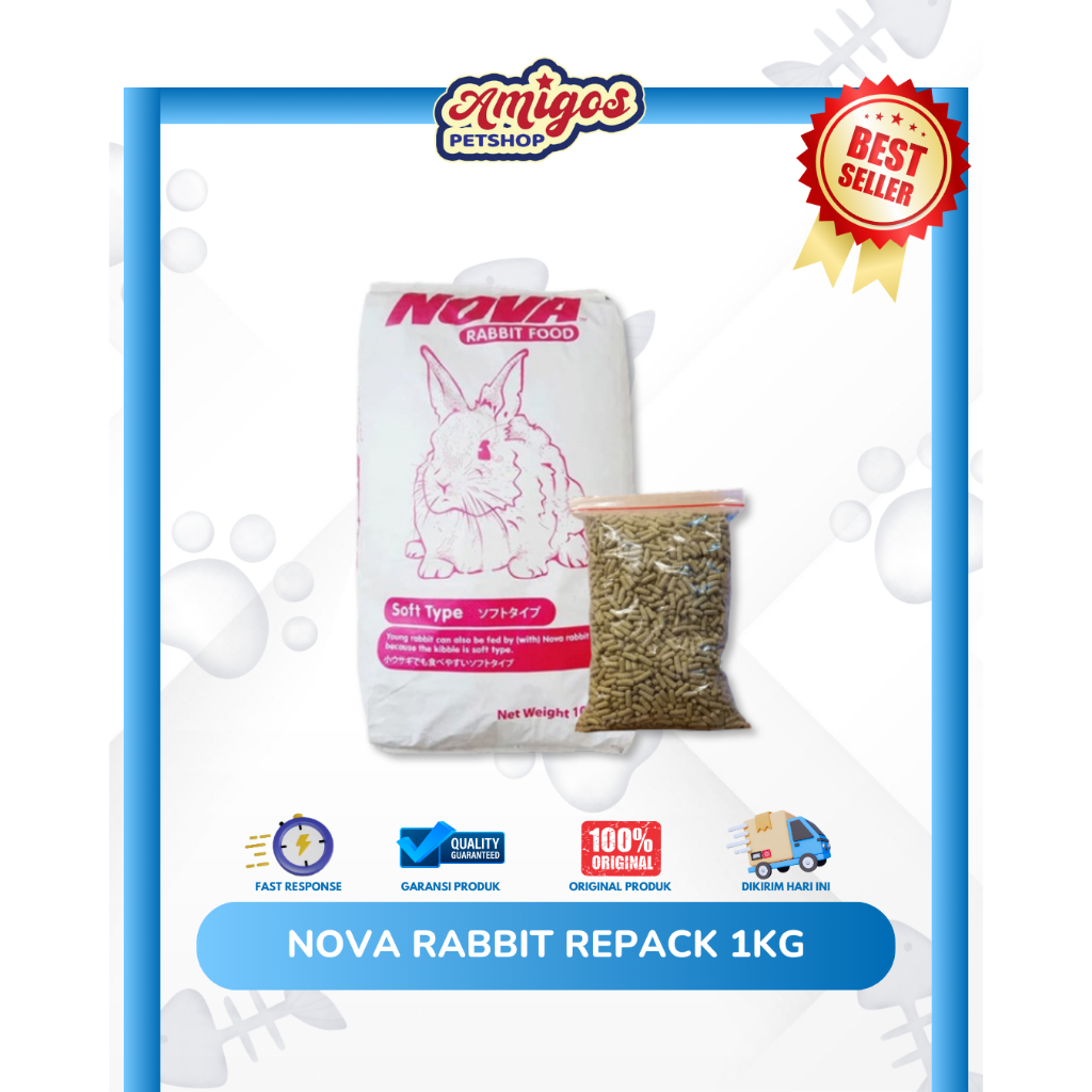 Jual JUAL Nova Rabbit Repack 1 Kg - Amigos Petshop Makassar MURAH ...
