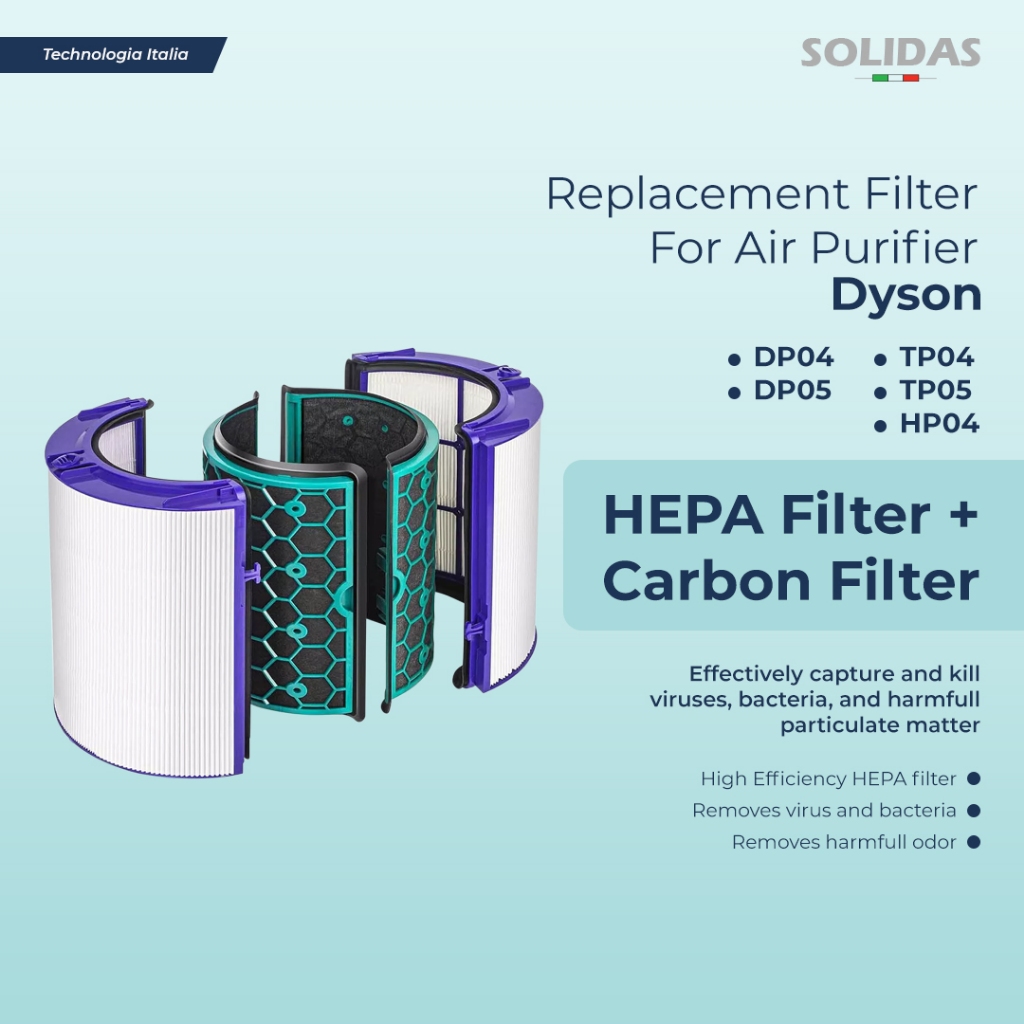 Jual Solidas - Replacement Filter Air Purifier Dyson TP04, DP04 / HEPA ...