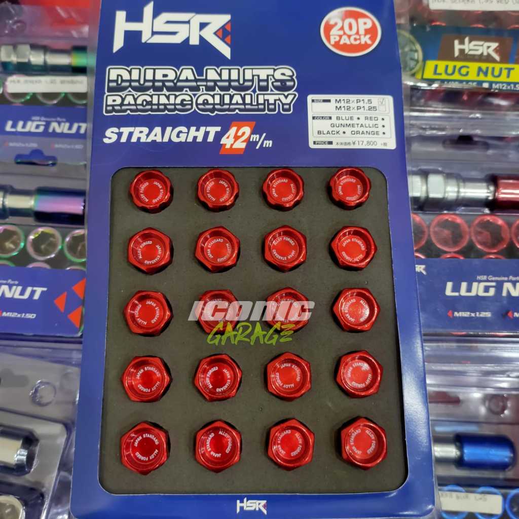 Jual JUAL MUR / BAUT RODA MUR RACING DURA NUT HSR RED / MERAH 1,5 MASUK ...