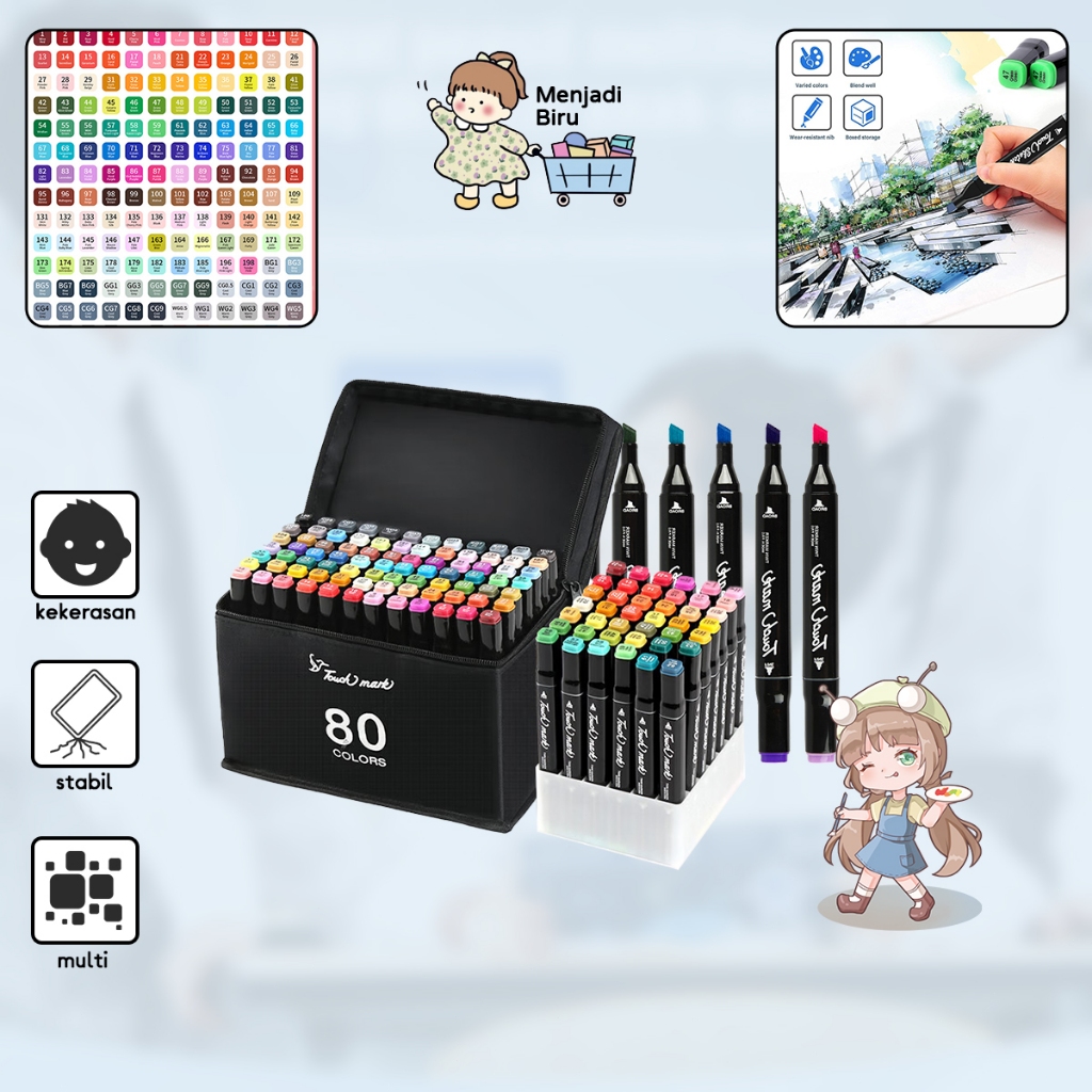 Jual Set spidol pena cat air, spidol berminyak berbahan dasar air ...