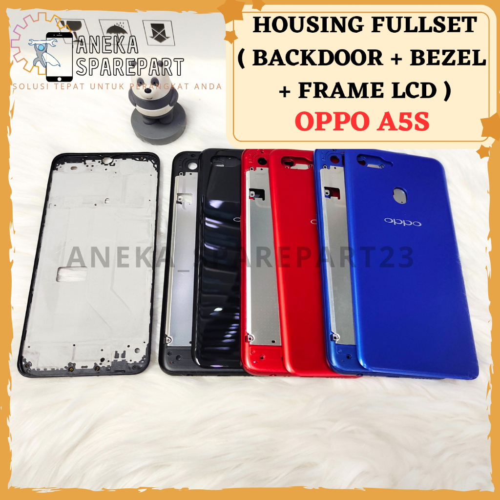 Jual FULLSET HOUSING BACK CASING FULLSET OPPO A5S FRAME LCD + BACKDOOR ...