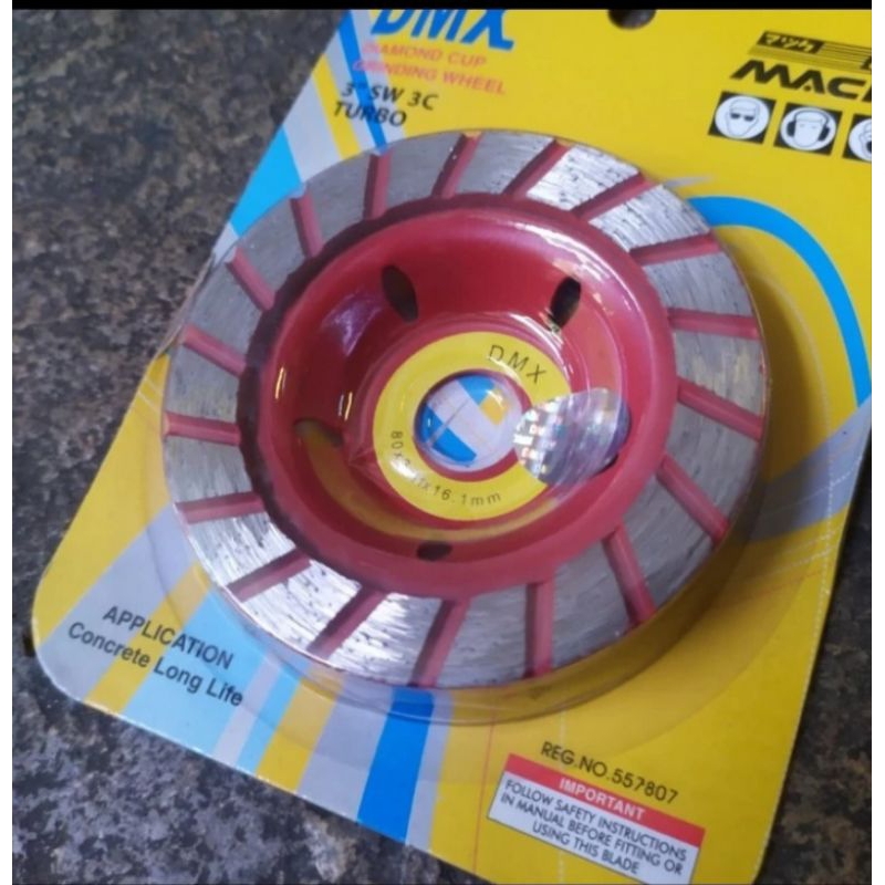 Jual DMX diamond cup grinding wheel 3 inch turbo mata gerinda poles ...