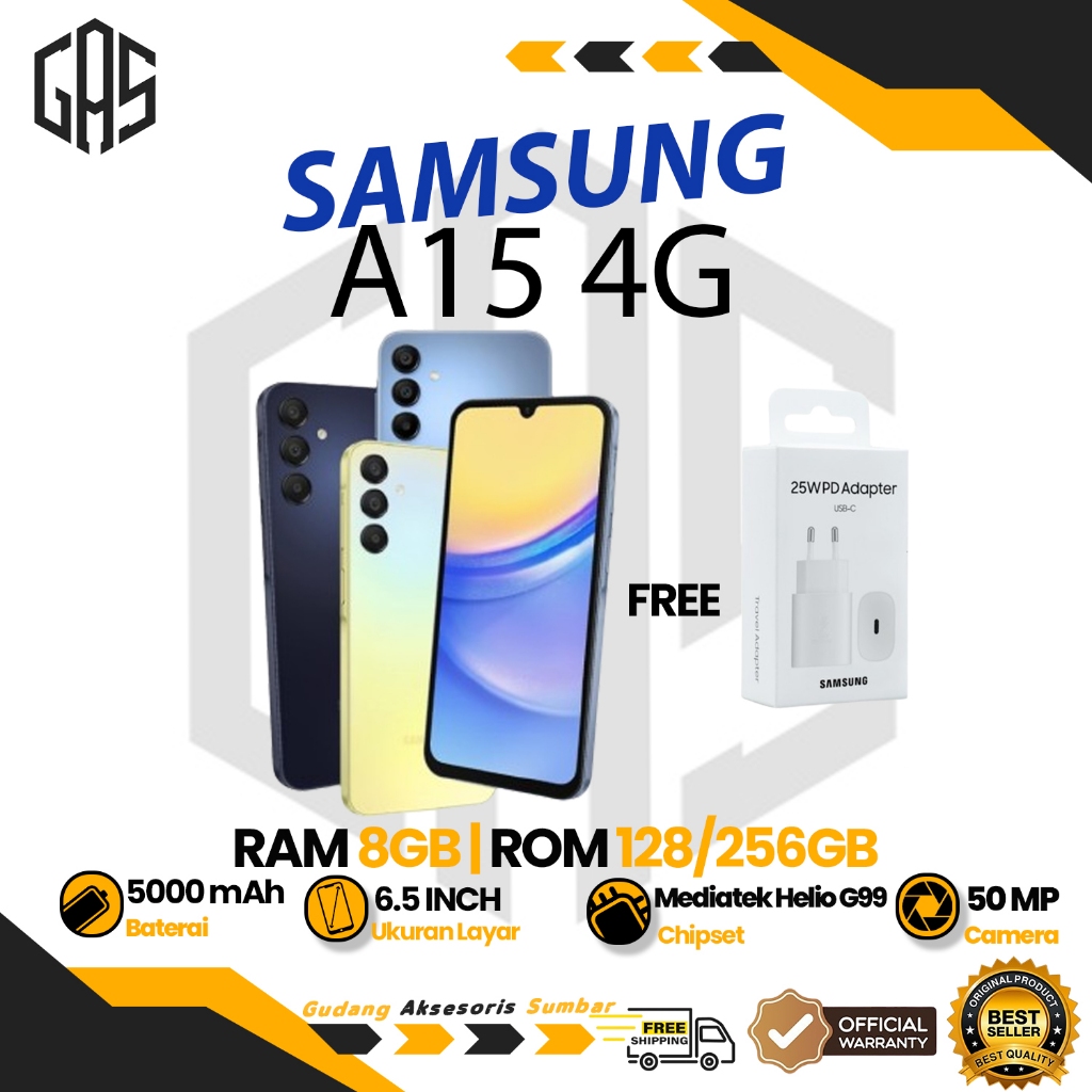 Jual Samsung Galaxy A15 LTE 5000 mAh | Helio G99 | [8GB+128GB] [8GB ...