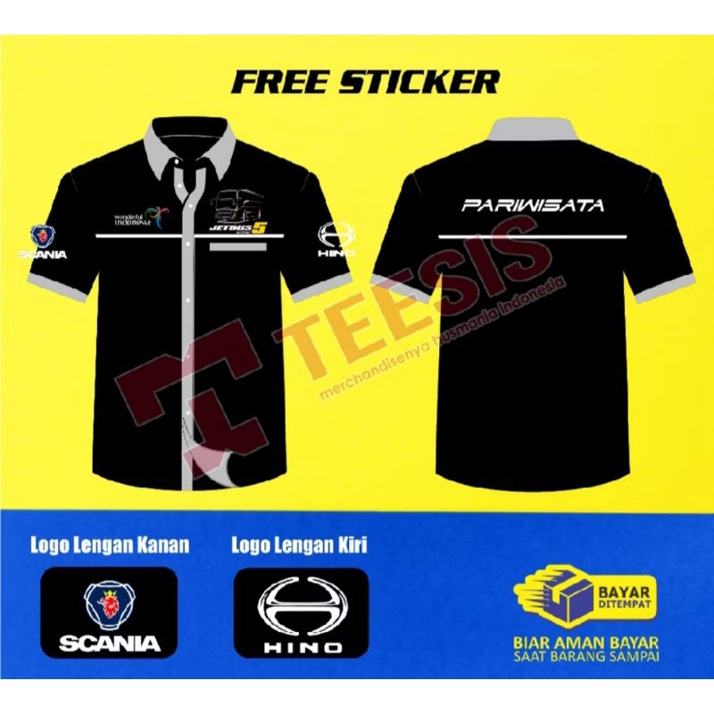 Jual kemeja bus bis mania jetbus 5 scania Hino Podo putra | Shopee ...