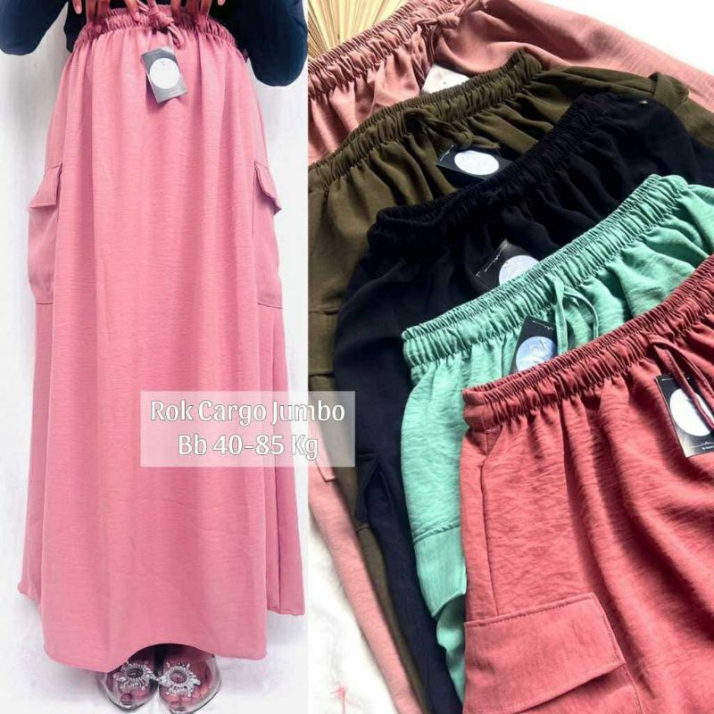 Jual (20 WARNA LENGKAP) ROK CARGO JUMBO PREMIUM CRINKLE AIRFLOW//ROK ...