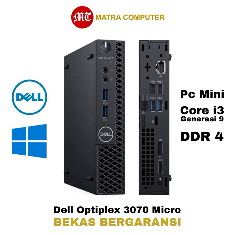 Jual komputer kantor PC mini Dell core i3 generasi 9 3070 micro siap ...