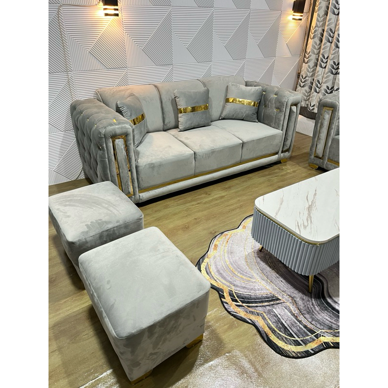 Jual SOFA MEWAH TIPE 3 2 + PUFF KOTAK | Shopee Indonesia