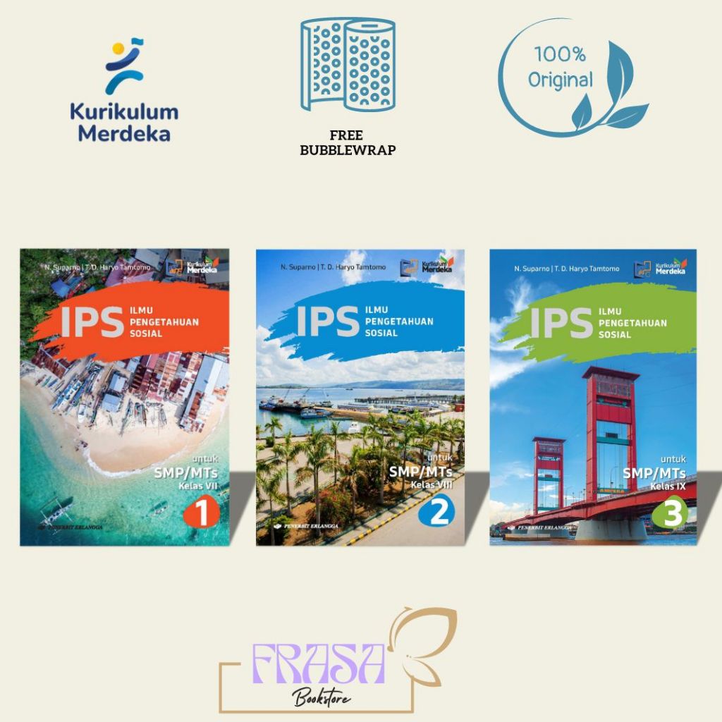 Jual IPS SMP/MTS KELAS 7, 8, 9 KURIKULUM MERDEKA (PENERBIT ERLANGGA) | Shopee Indonesia