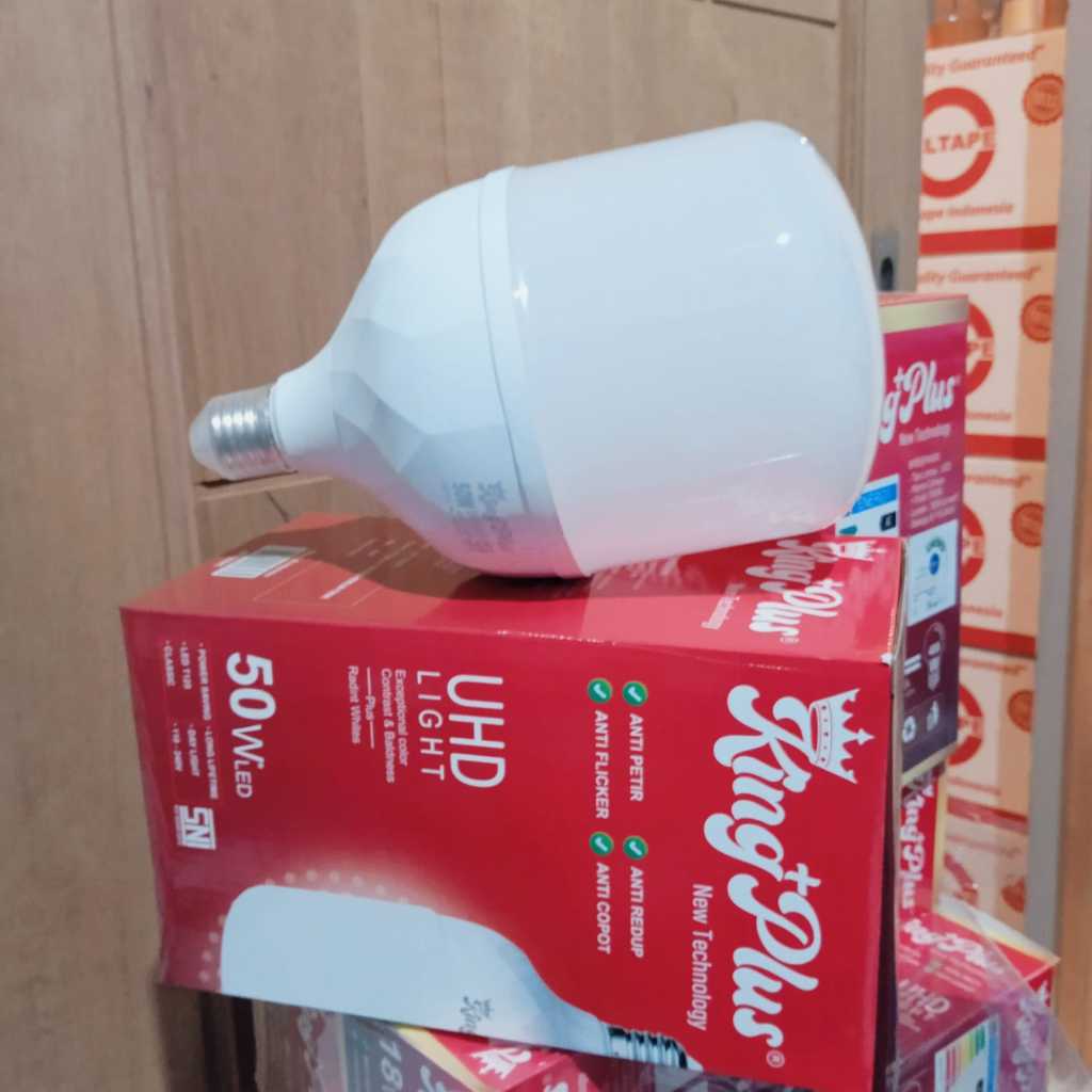 Jual LAMPU LED KING PLUS 50W Cahaya Putih 50 Watt Garansi Resmi 1 Tahun - Type JUMBO Dus Merah ...