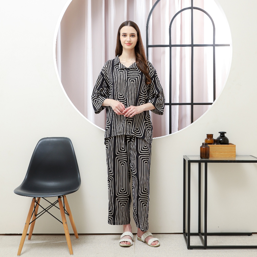 Jual Lalucuku Baju Wanita Piyama Pajamas Maable Series On Set Lengan ...