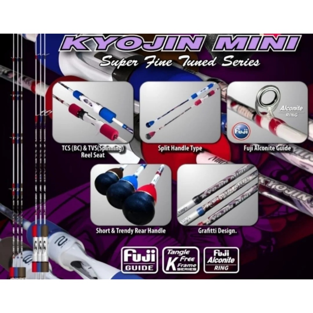 Jual Ninja KYOJIN MINI Super Fine Tuned Series Rod Joran Pancing UL ...