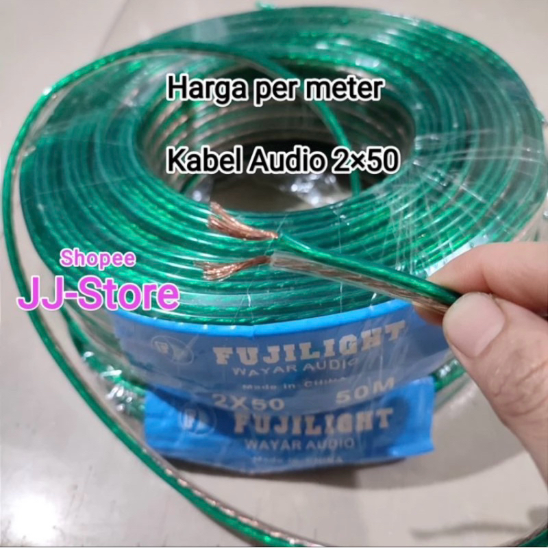 Jual Kabel Listrik Audio Transparan Serabut 2x50 per meter | Shopee Indonesia