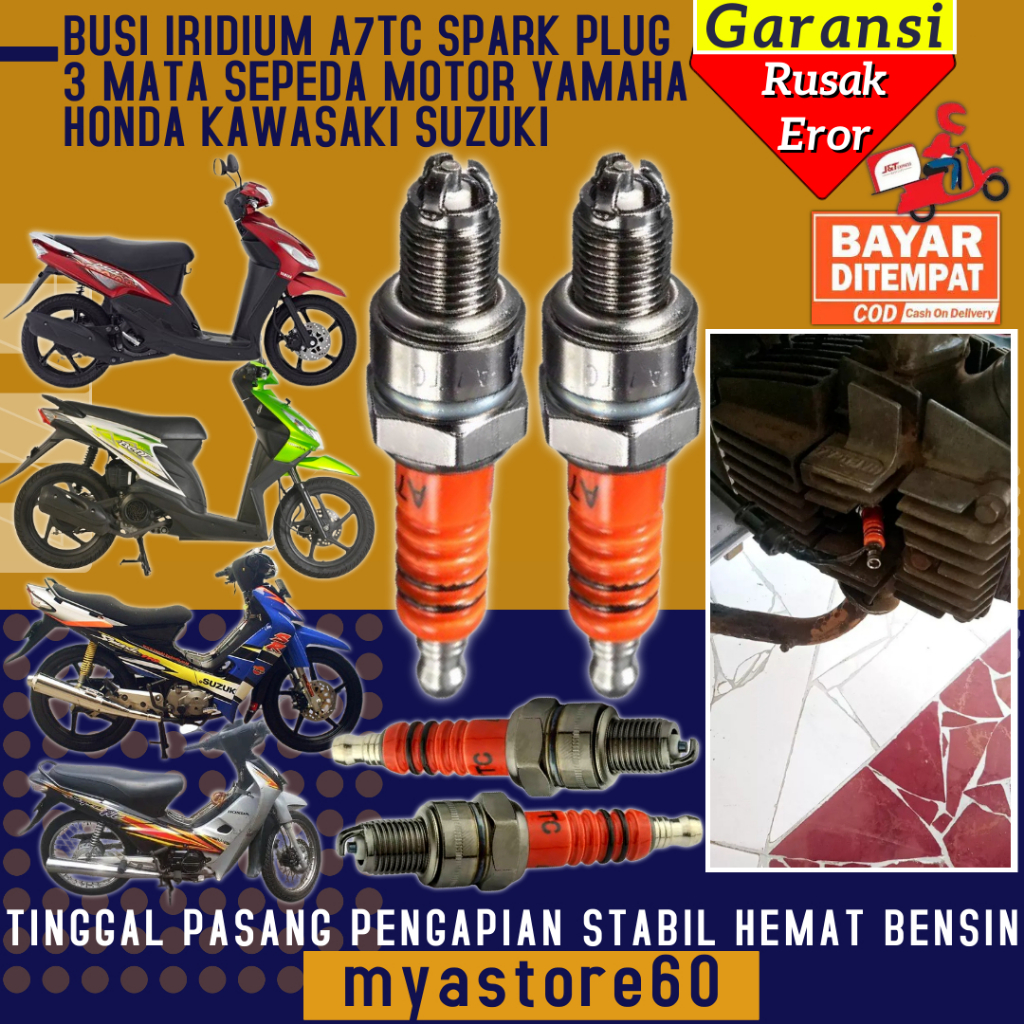 Jual BUSI RACING IRIDIUM A7TC BISA UNTUK SEPEDA MOTOR YAMAHA HONDA ...