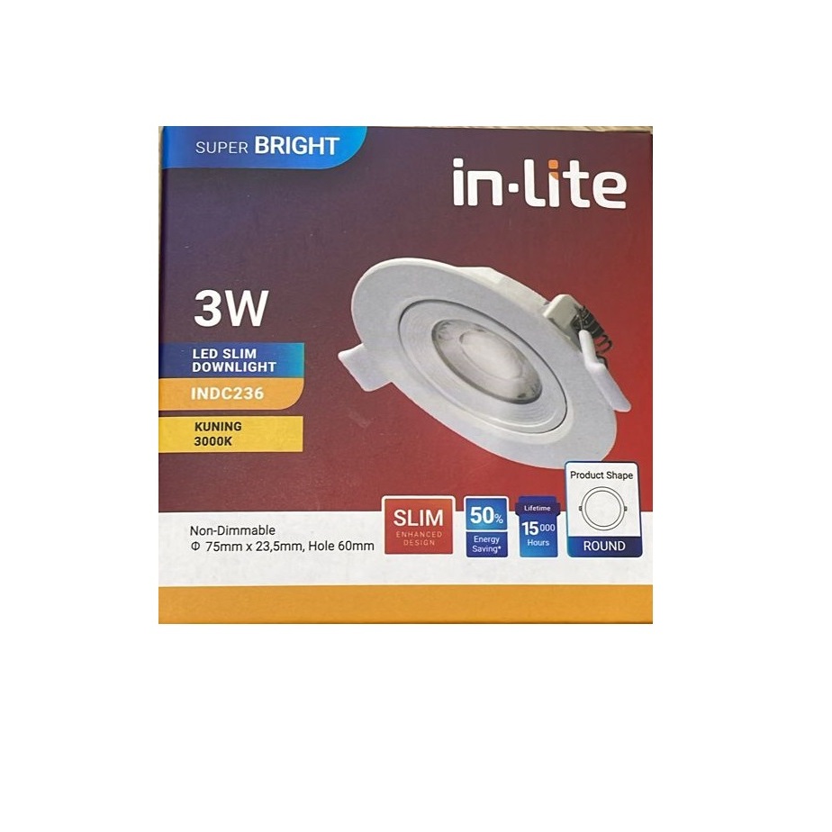 Jual Inlite Spotlight INDC236 3W 5W 7W 9W Lampu Led 3 5 7 9 Watt Halogen Spot | Shopee Indonesia