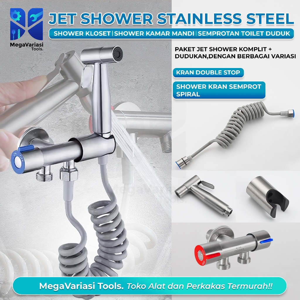 Jual Jet Shower Stainless Steel Sus 304 Shower Cebok Asli Sus 304 Jet ...