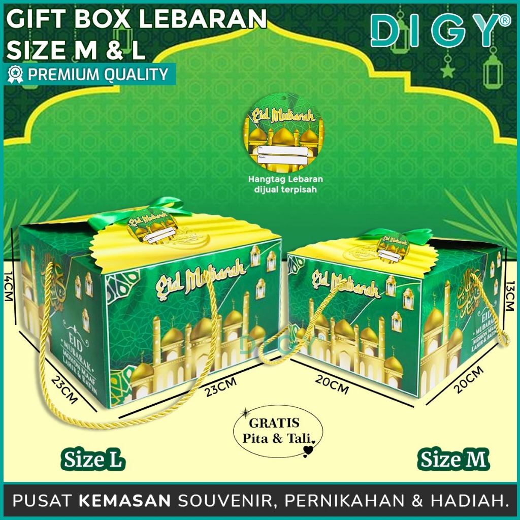 Jual Kotak Gift Box Hampers Lebaran + Pita / Hampers Idul Fitri / Kotak ...