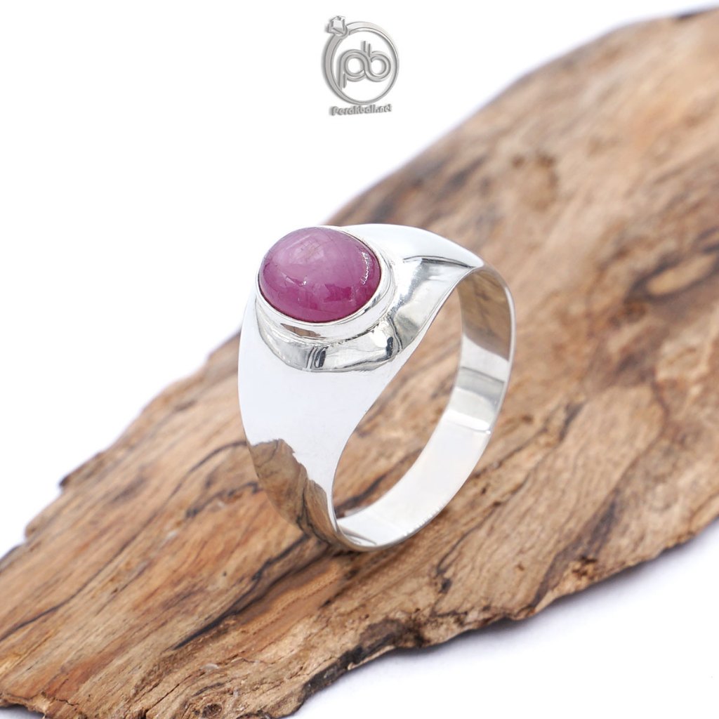 Jual Cincin Ruby Merah Johnson Signet Pria Perak 925 Klasik Elegan ...