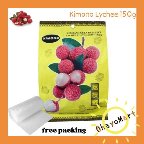 Jual Permen kimono Lychee / permen leci / lychee flavoured candy 150grm ...