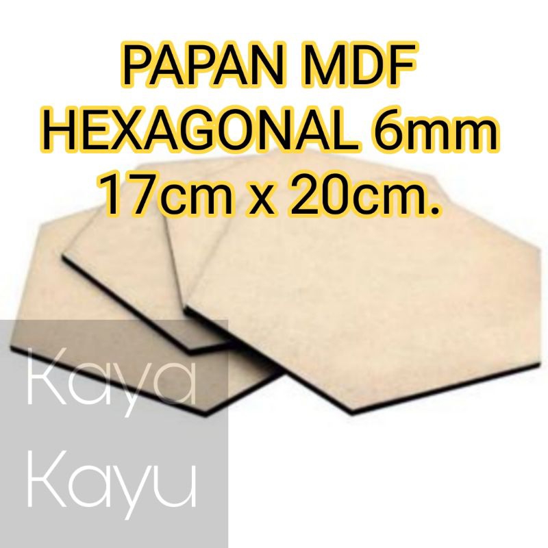 Jual Papan MDF Hexagonal 5mm - 6mm, 17cm x 20cm | Shopee Indonesia