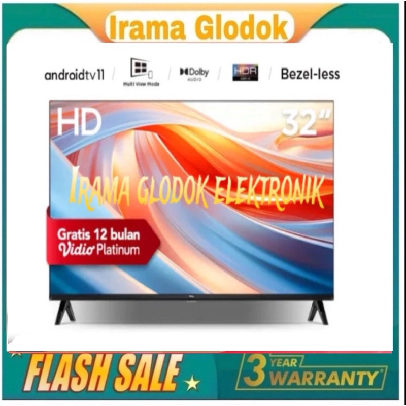 Jual TCL 32 Inch Smart TV - Android 11 - HD - Dolby Audio (Model: 32L4B ...