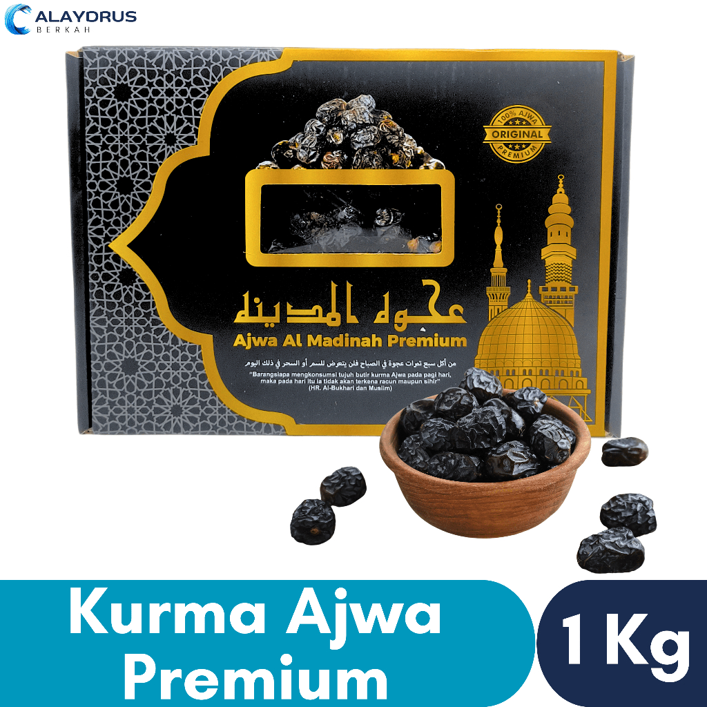 Jual Kurma Ajwa 1 Kg Asli 100% Original | Korma Nabi Super Jumbo ...