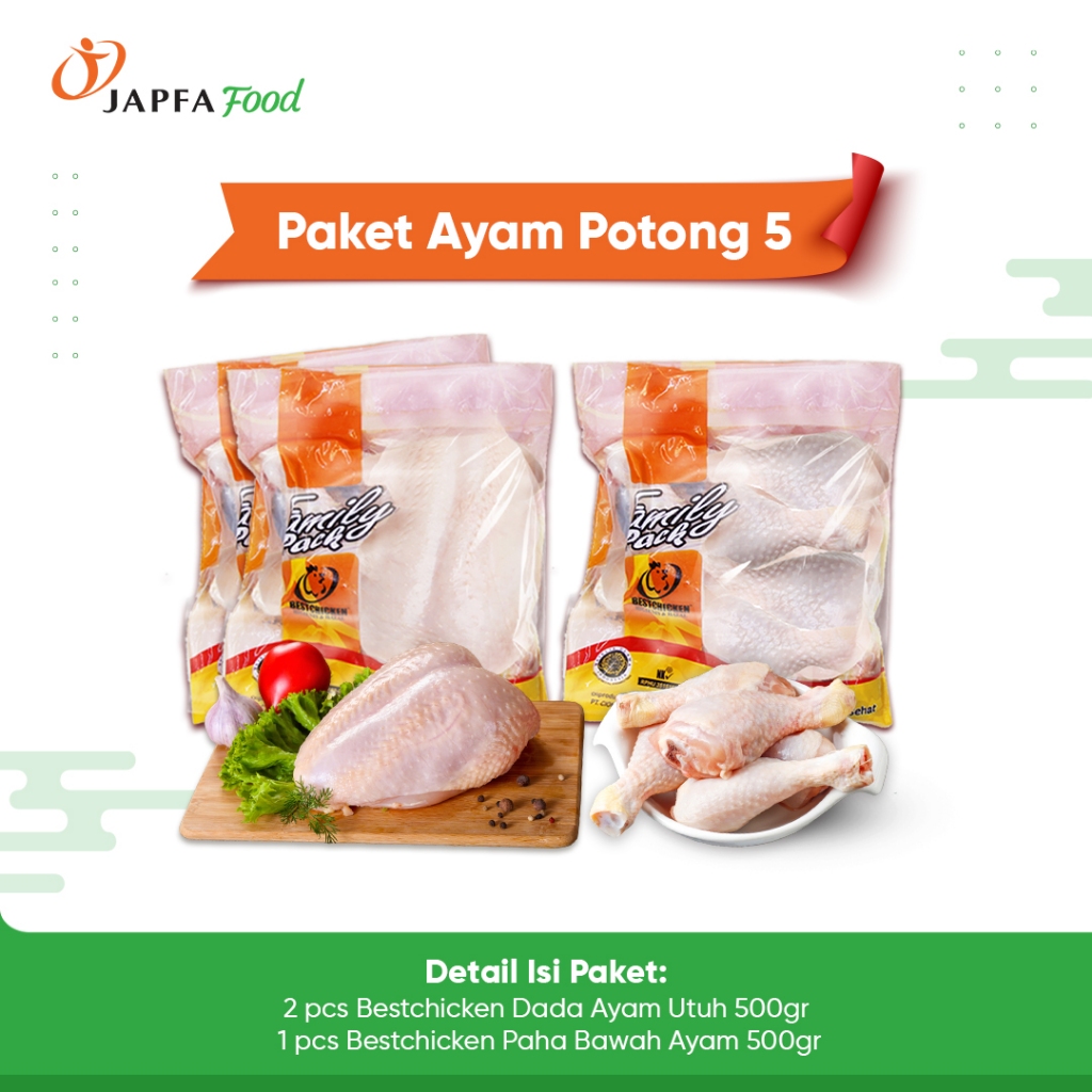 Jual Paket Ayam Potong 5 - Bundling Bestchicken Dada Ayam Utuh & Paha ...