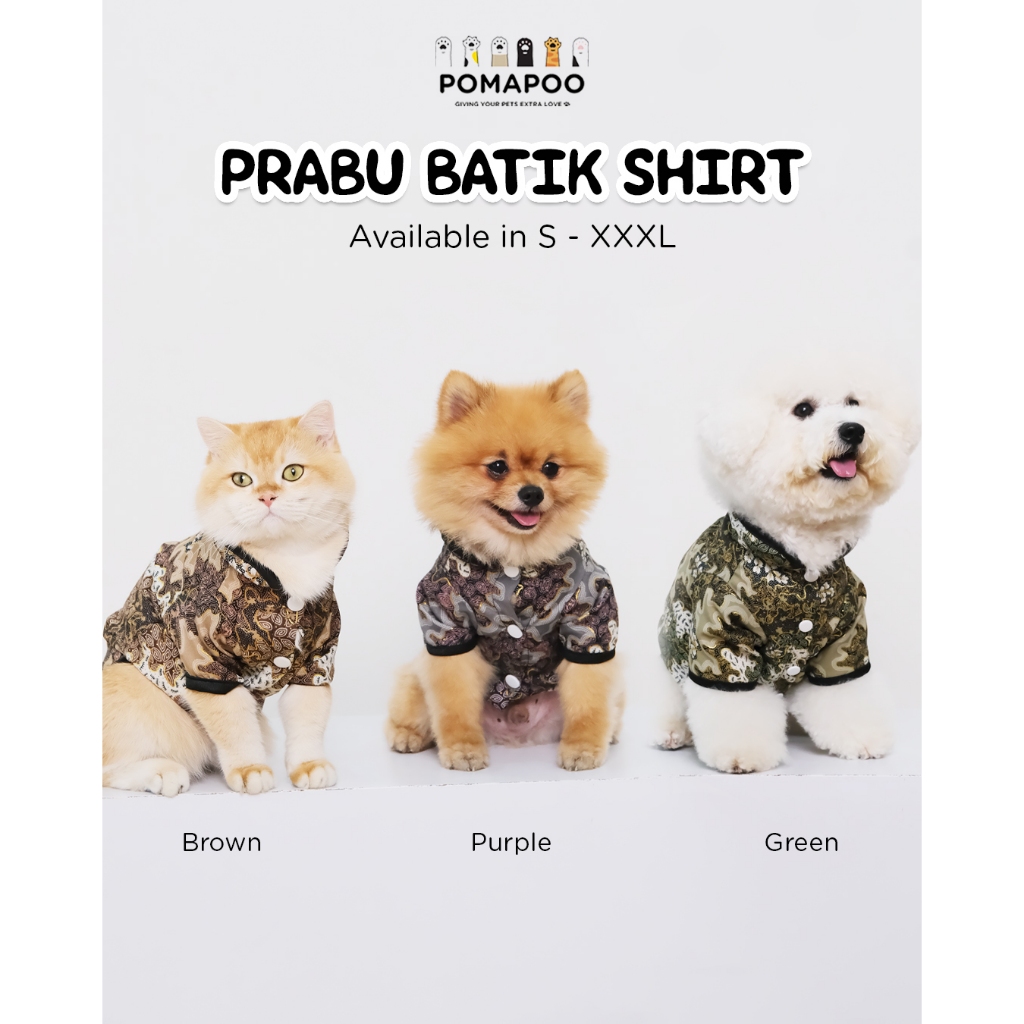 Jual POMAPOO - Baju Kucing dan Baju Anjing Prabu Batik Shirt | Shopee ...