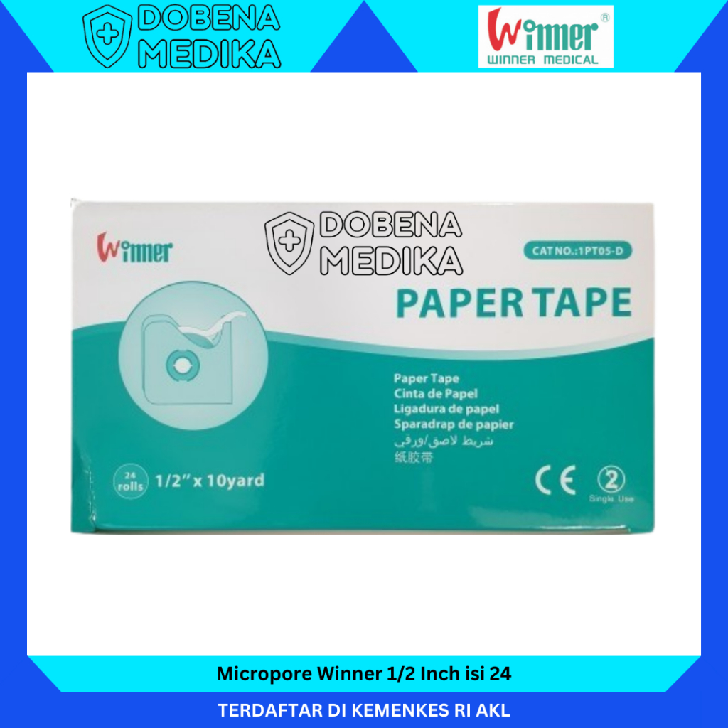 Jual Micropore Winner 1/2 inch isi 24 / Plester Luka 1,25 cm x 9,1 m ...
