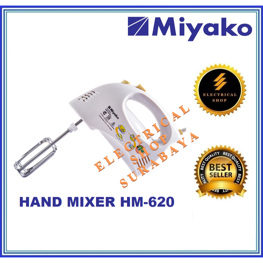 Jual MIYAKO HAND MIXER HM-620 PENGADUK TELUR KUE MIXER TANGAN HM 620 ...