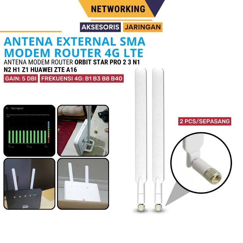 Jual Antena modem penguat sinyal wifi Home Router antena modem orbit ...