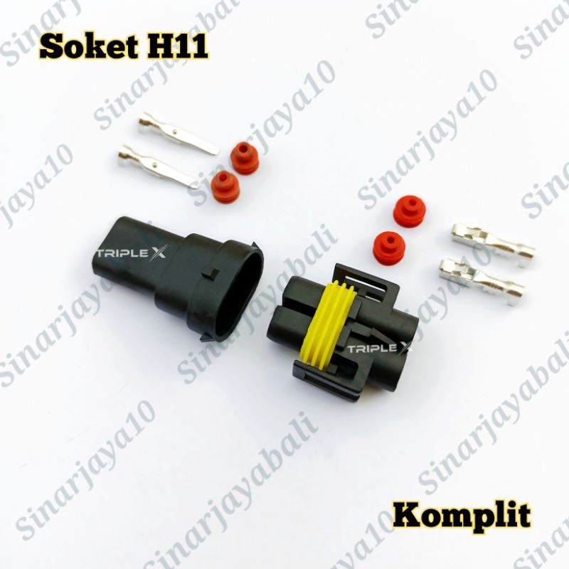 Jual soket H11 socket h 11 konektor lampu depan utama mobil headlamp ...