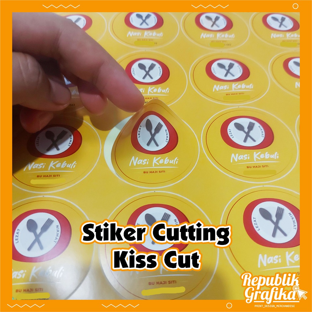 Jual STIKER LABEL - STIKER CUTTING KISS CUT CUSTOM | Shopee Indonesia