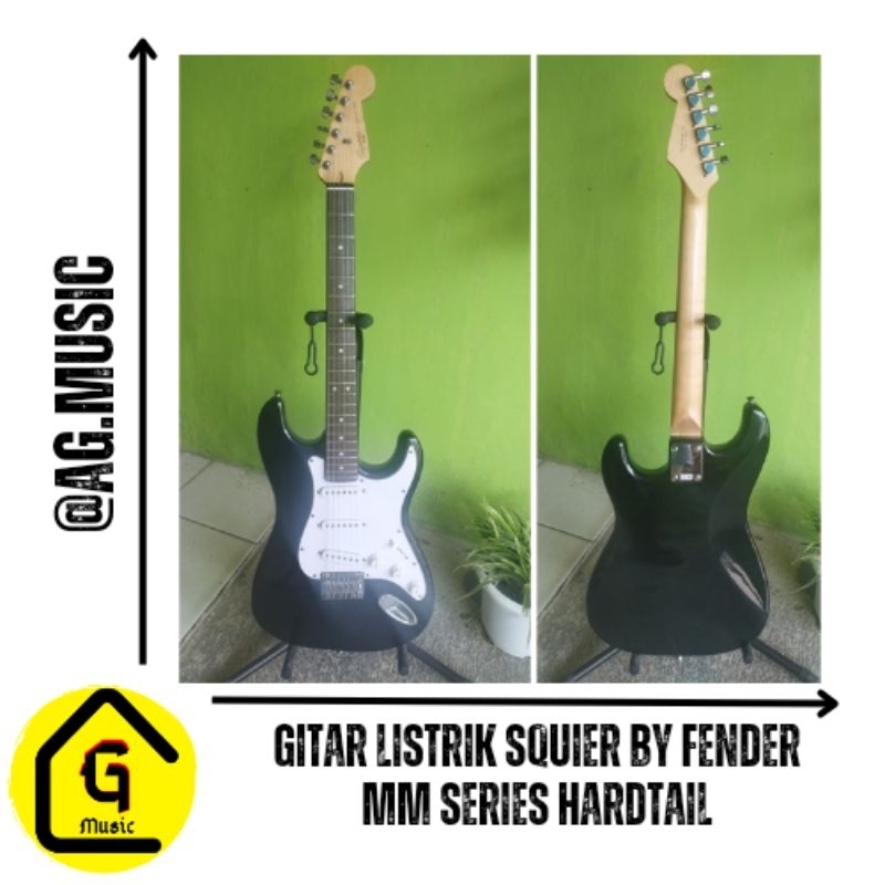 Jual Gitar Listrik SQUIER By Fender MM Series Hardtail Black Original ...